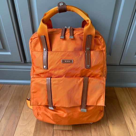 Tumi | Bags | Tumi Waterproof Backpack Limited Edition Orange Color ...